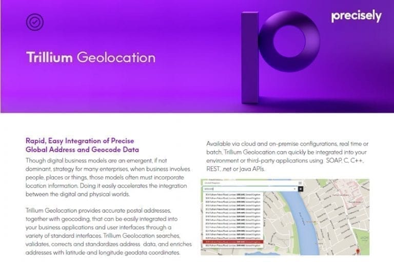 Trillium Geolocation: Real-time global postal address validation