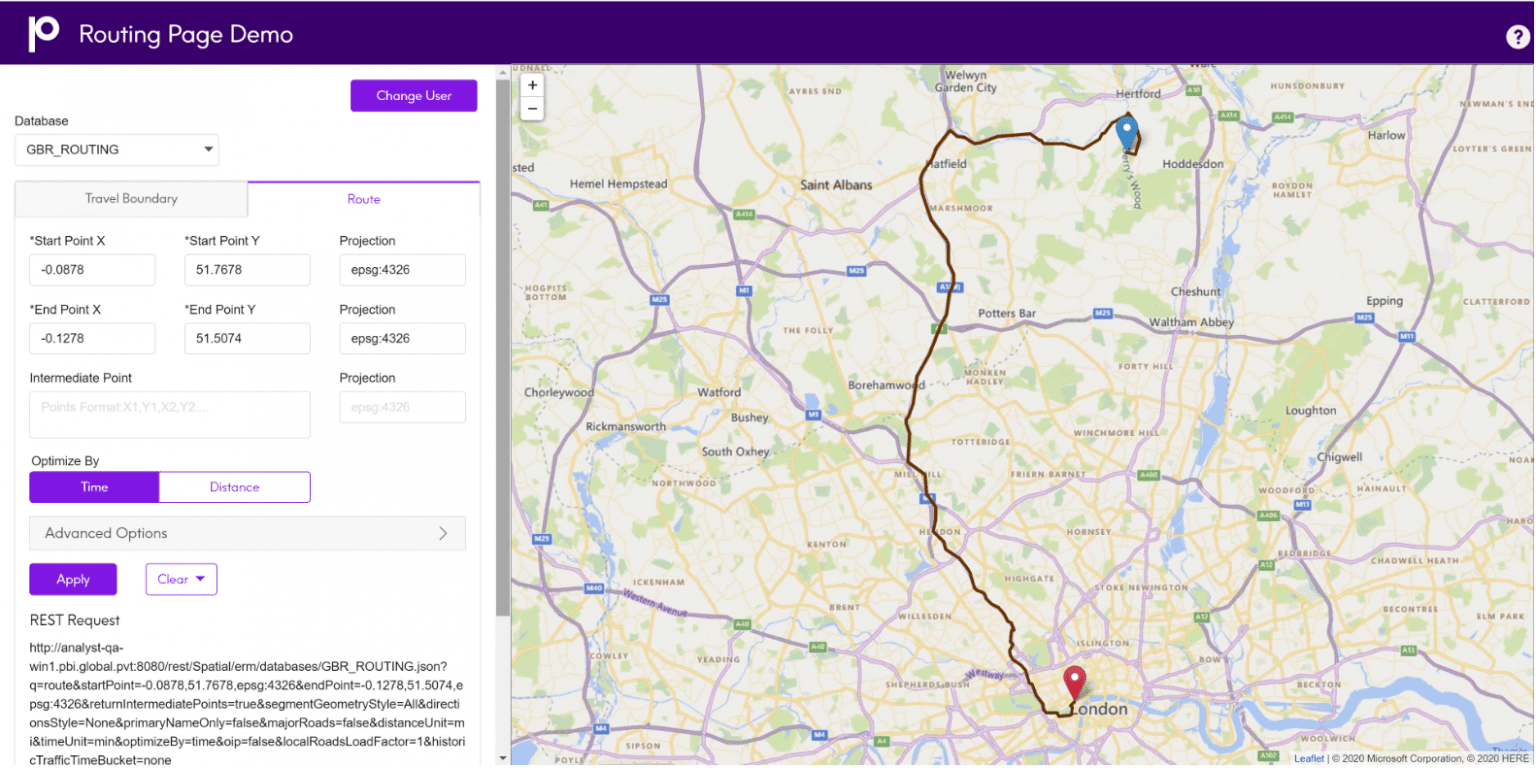 Spectrum Spatial Routing: Calculate travel times & distances
