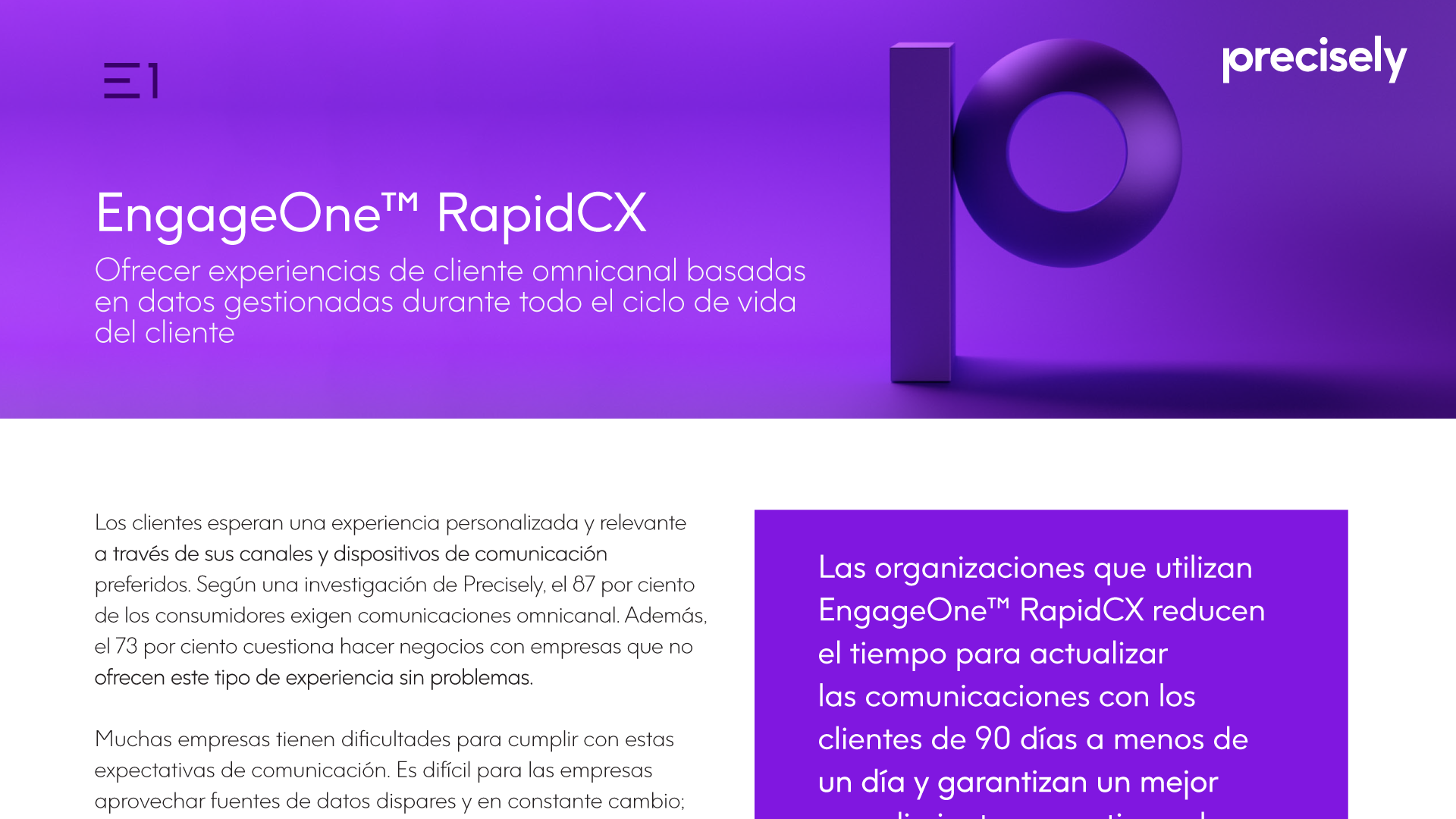 EngageOne™ RapidCX | Precisely